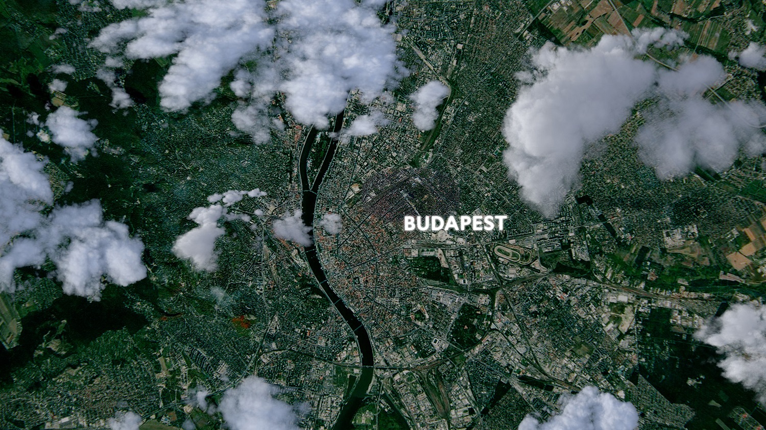 A satellite image of Budapest. (National Geographic) – Negyedik Fal Blog